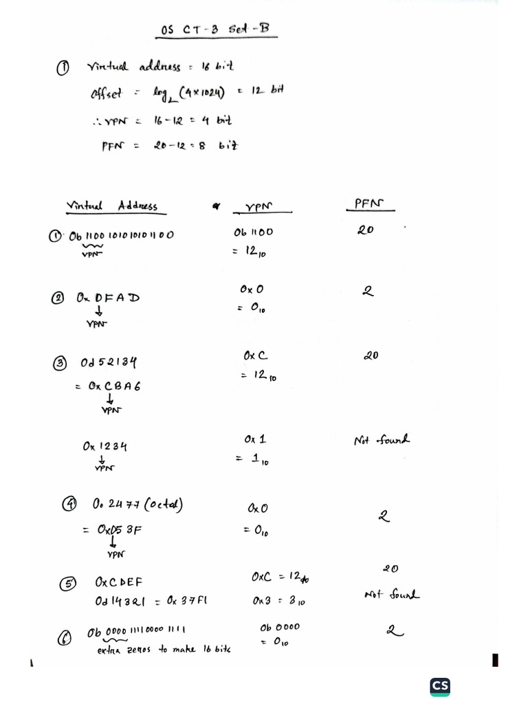 OS CT 3 Set B Solution | PDF