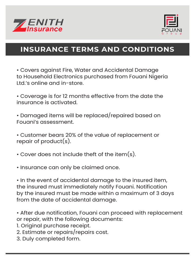 Household Electronics Insurance Coverage | PDF