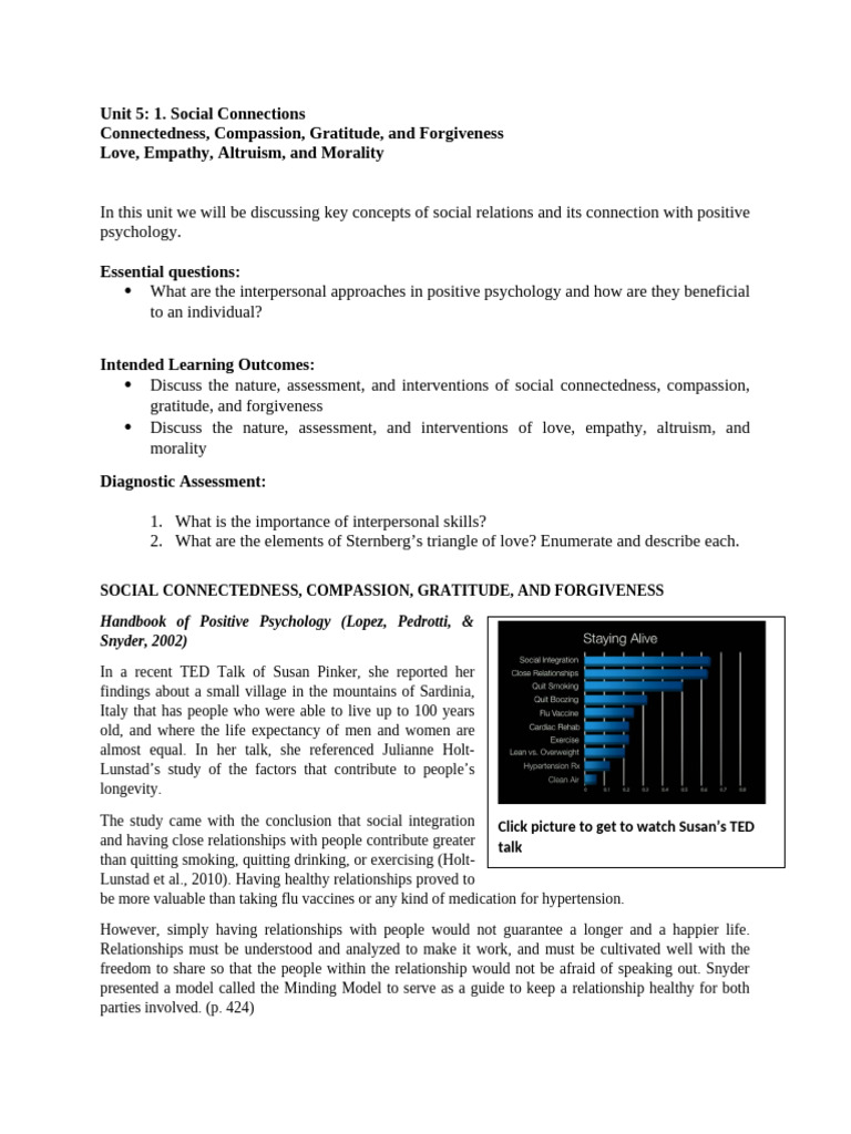 Unit 5 - Social Connections | PDF | Love | Forgiveness