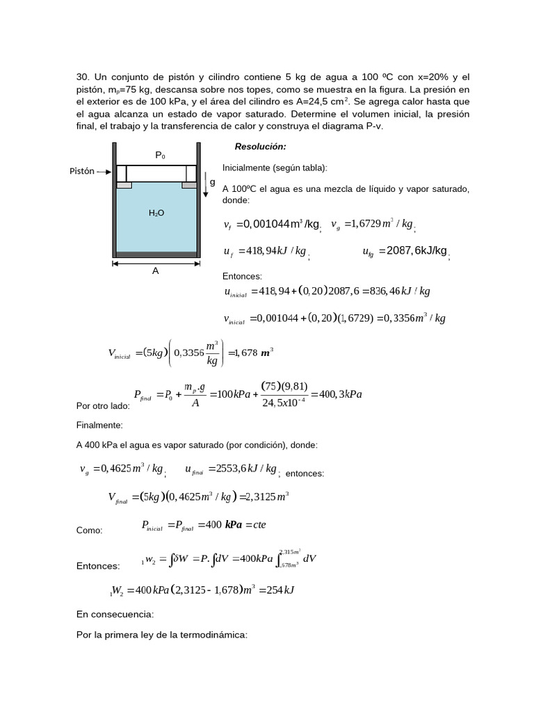 Ejercicios Termodinamica | PDF | Calor | Presión