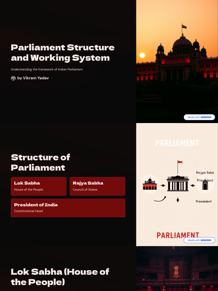 Parliament Structure and Working System | PDF