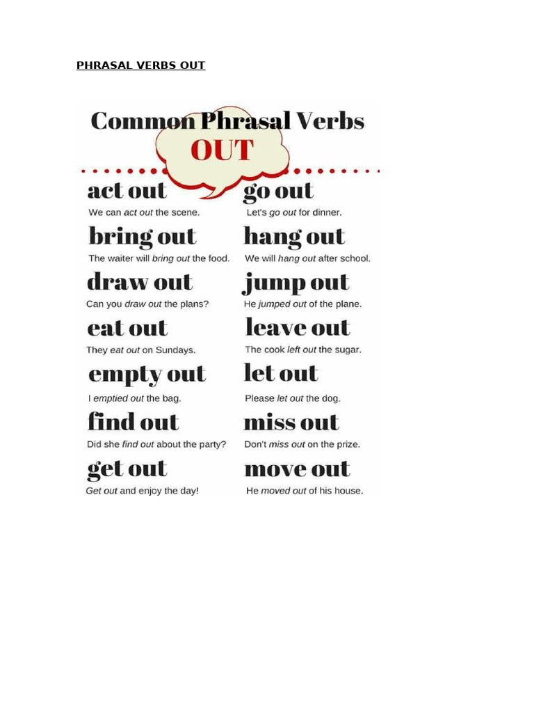 Phrasal Verbs Out | PDF