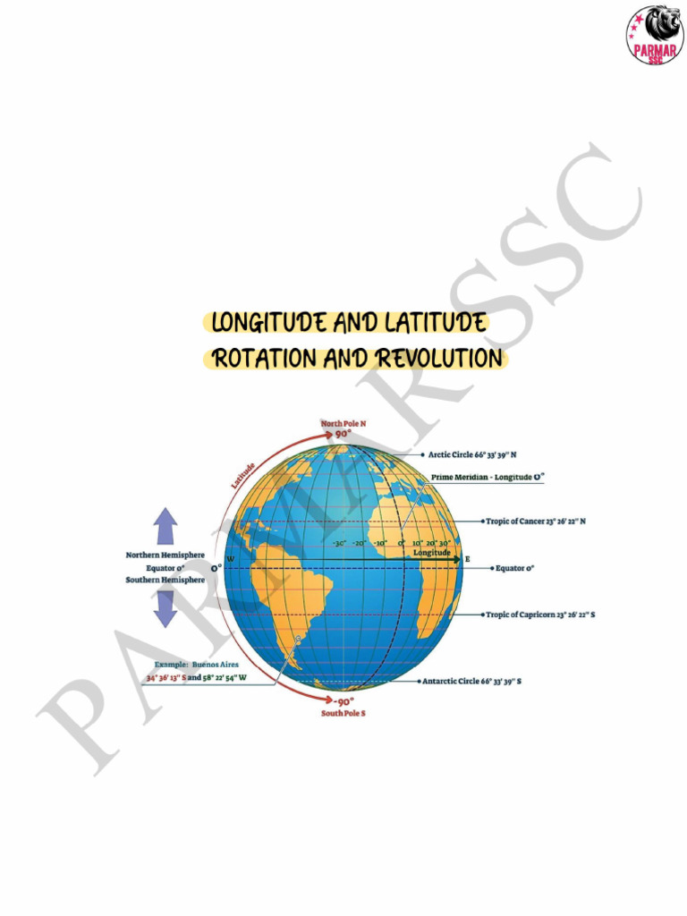 Latitude Longitude Rotation Revolution | PDF