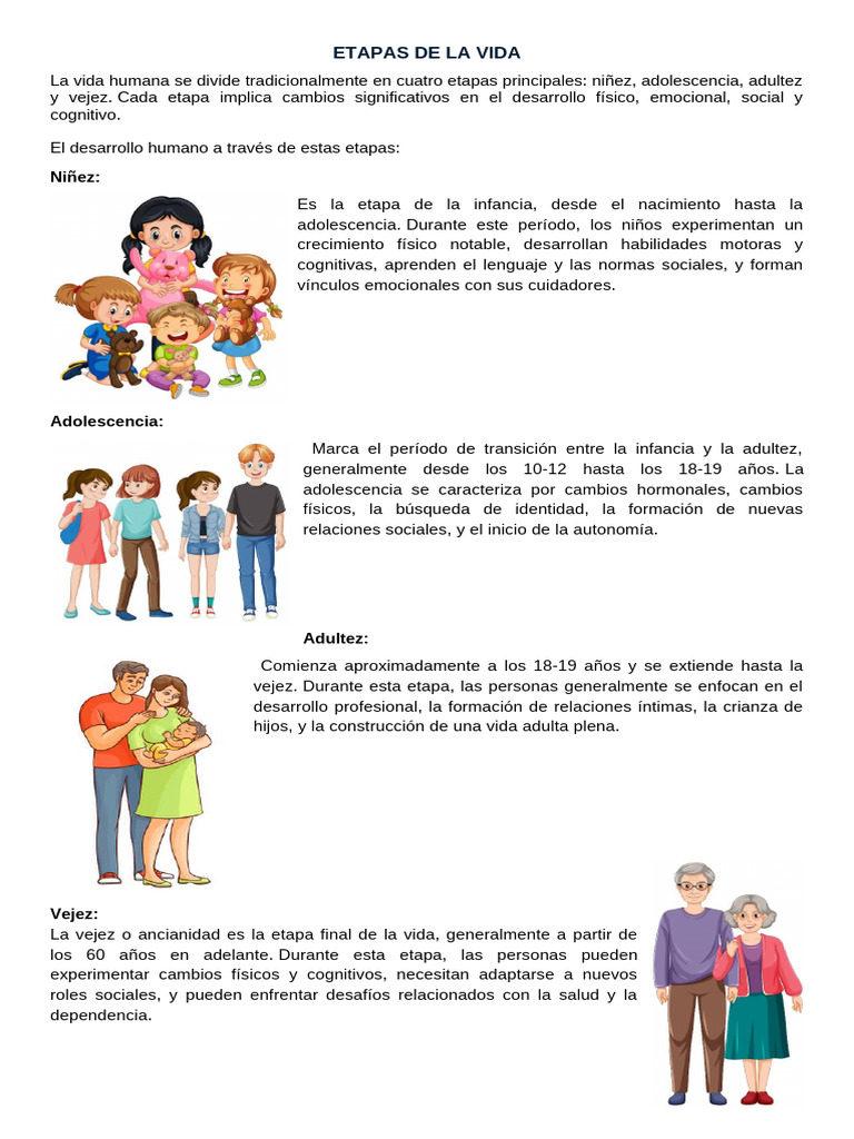 Cuatro etapas de la vida humana | PDF