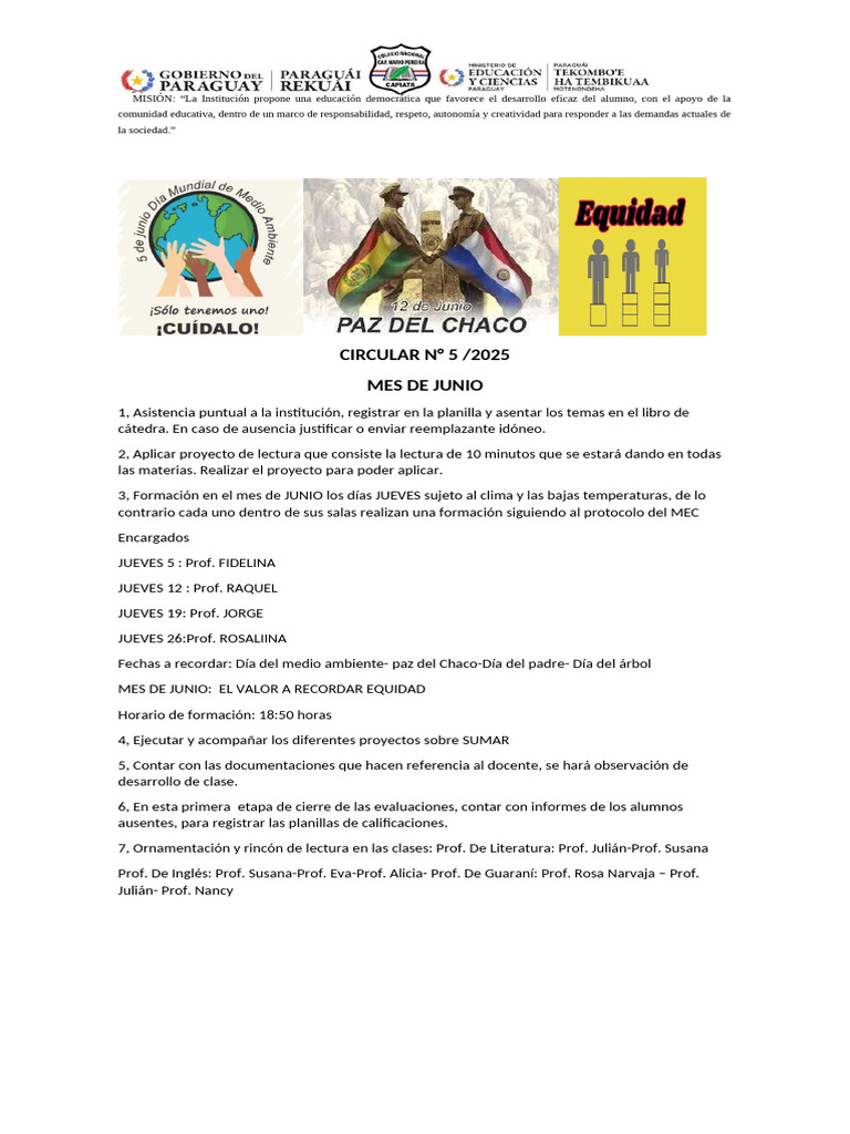 Circular #5-2025 | PDF | Maestros