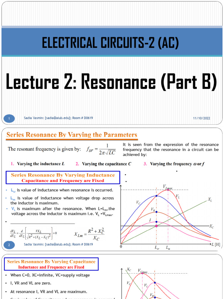 02 Resonance Part B | PDF | Capacitor | Inductor