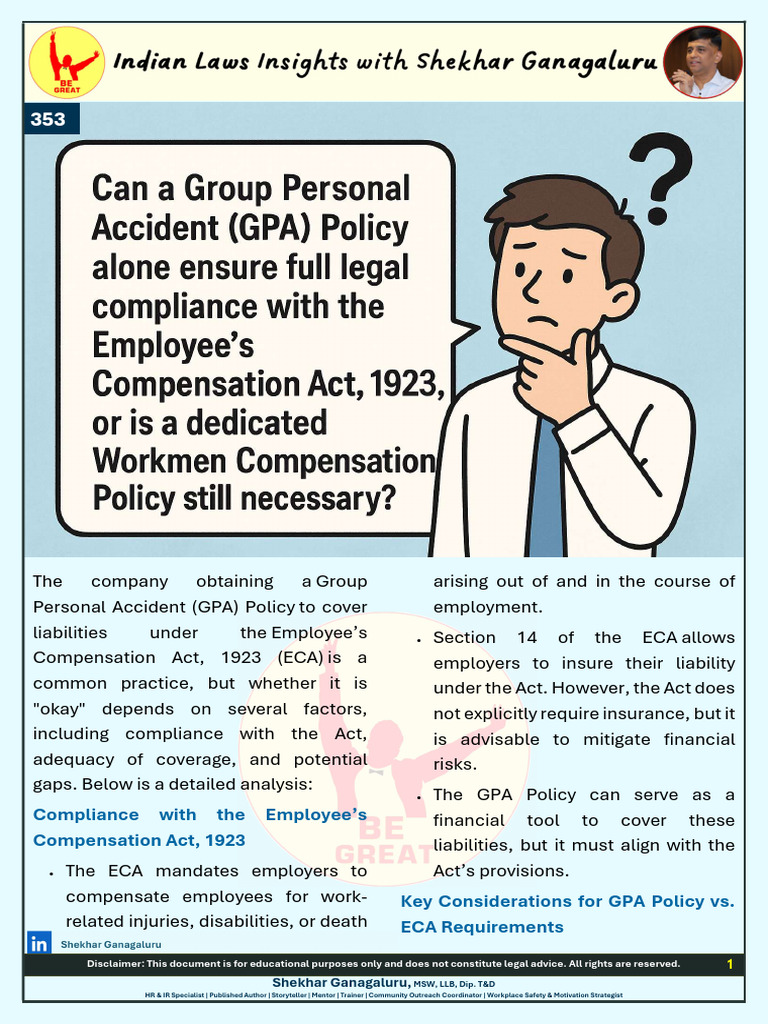 Gpa in Lieu of WC Policy 1749003094 | PDF | Employment | Insurance