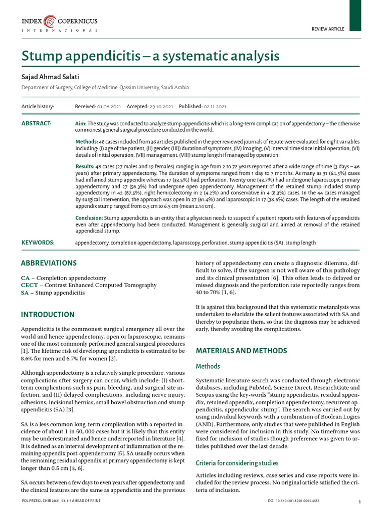 05 PPCH 21779 Sajad Ahmad Salati (Stump) ENG Final | PDF | Medicine | Surgery