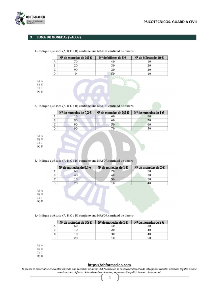 Suma de Monedas | PDF