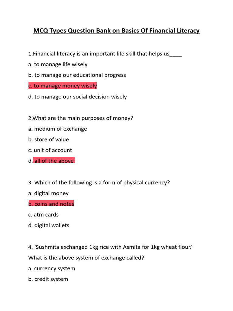 (Solved) IDA MCQs Question Bank | PDF | Money | Crimes