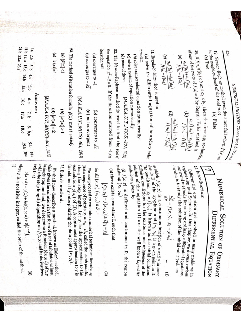 Numerical Method Ch No 6 Pdf 7491