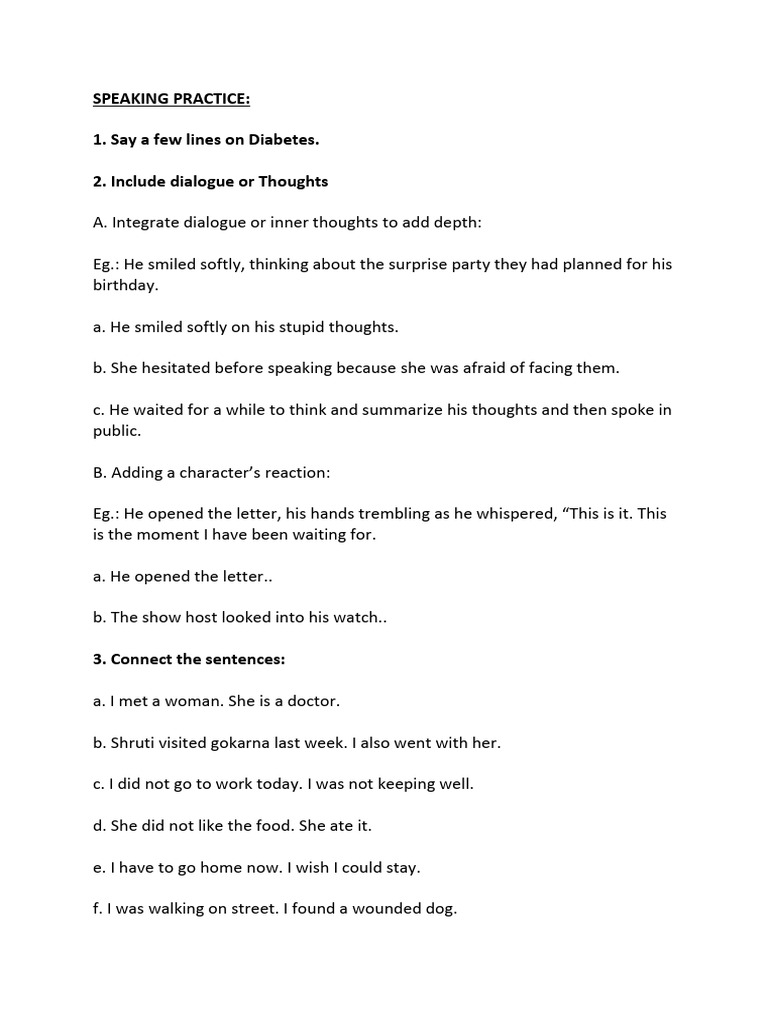 English Practice - 6 | PDF