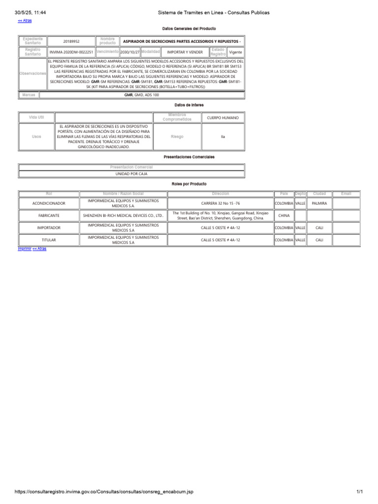 2020dm-0022251 Succionador Ads100 GMD GMR | PDF
