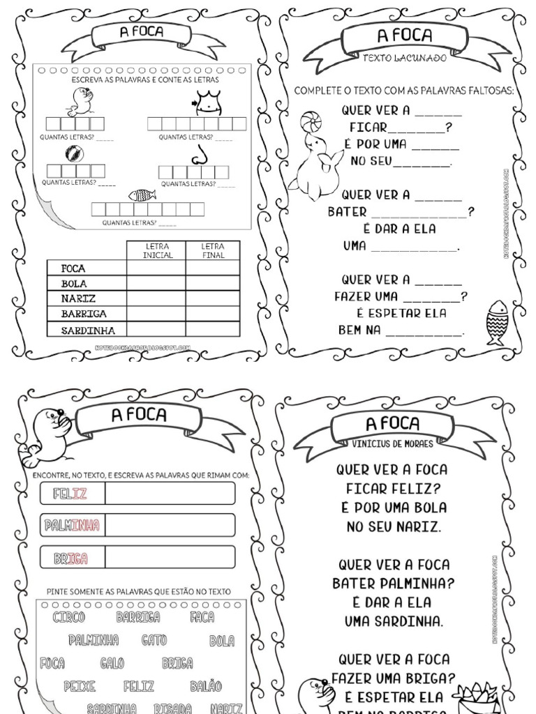 A Foca Atividades | PDF