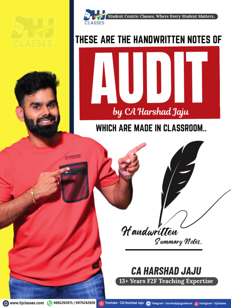 AUDIT Handwritten Class Notes | PDF | Learning | Cognition
