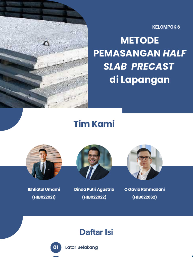 Metode Pemasangan Half Slab Precast | PDF