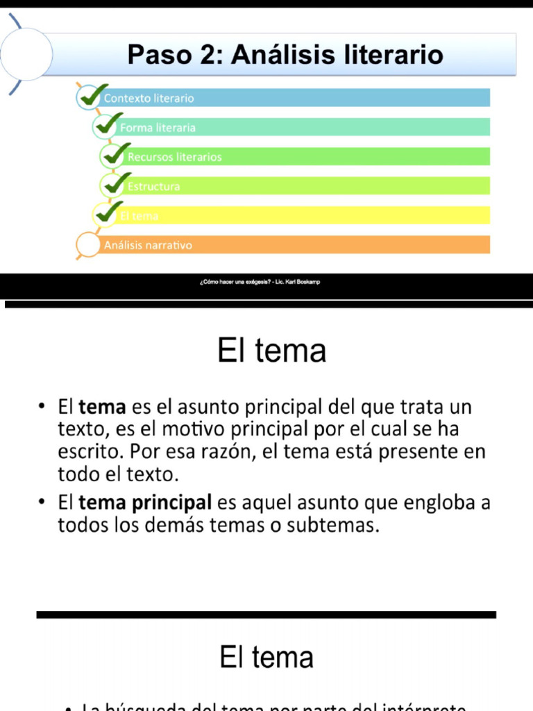 10 Análisis Literario El Tema | PDF