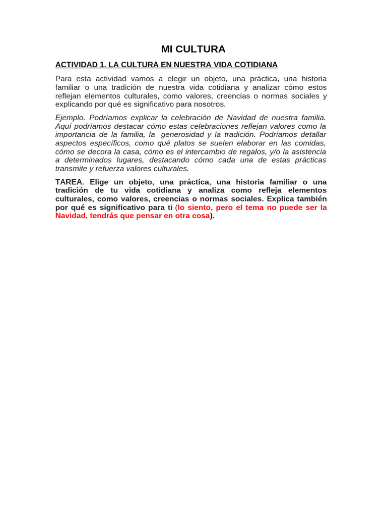 Mi Cultura | PDF
