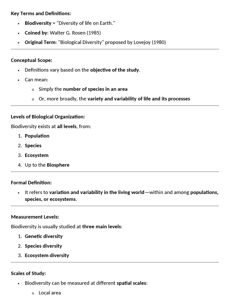 Key Terms and Definitions | PDF | Genetics | Genetic Diversity