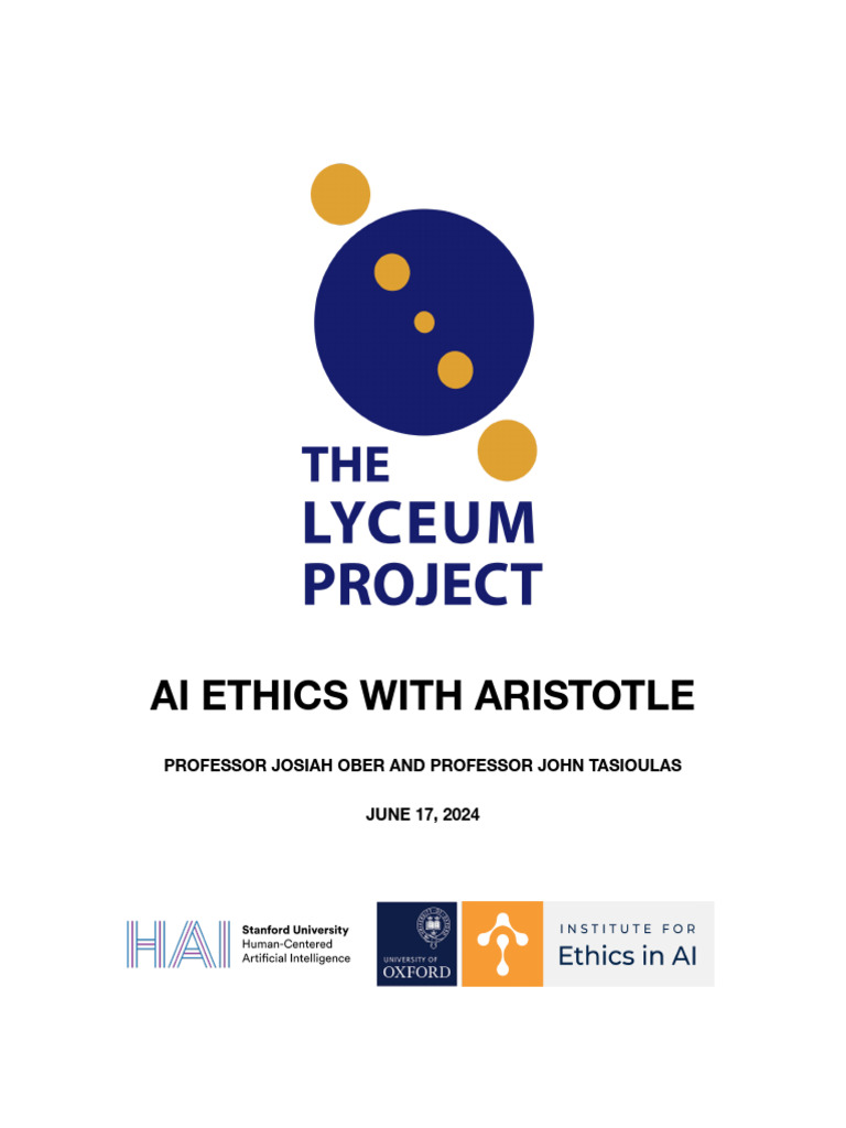 Aristotle and AI White Paper - June 2024 | PDF | Utilitarianism | Artificial Intelligence