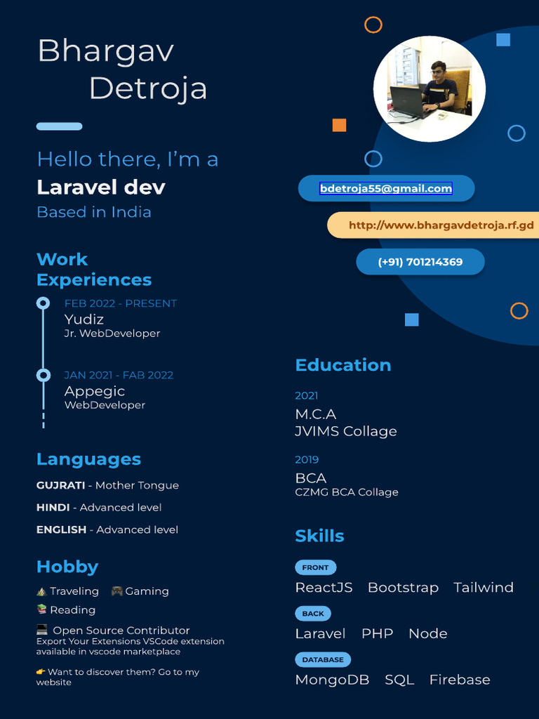 Bhargav Detroja CV | PDF
