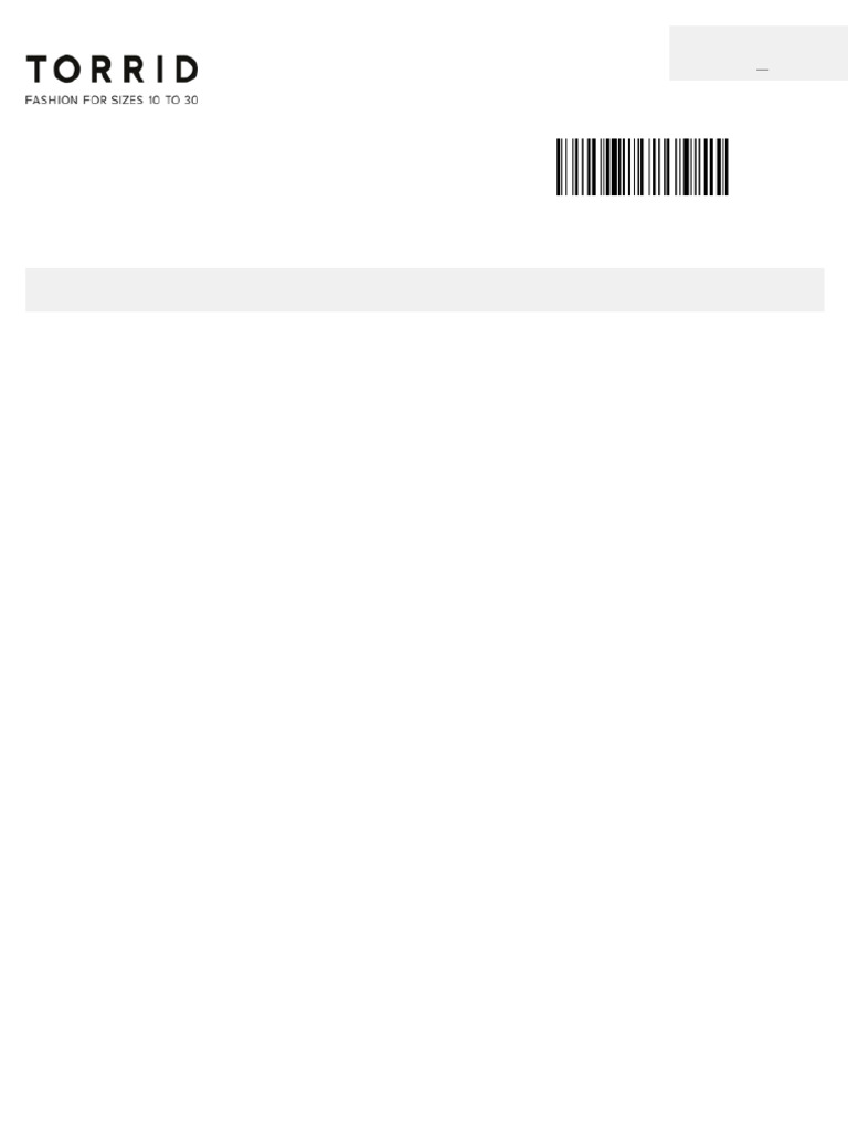 Torrid Self Return Label | PDF