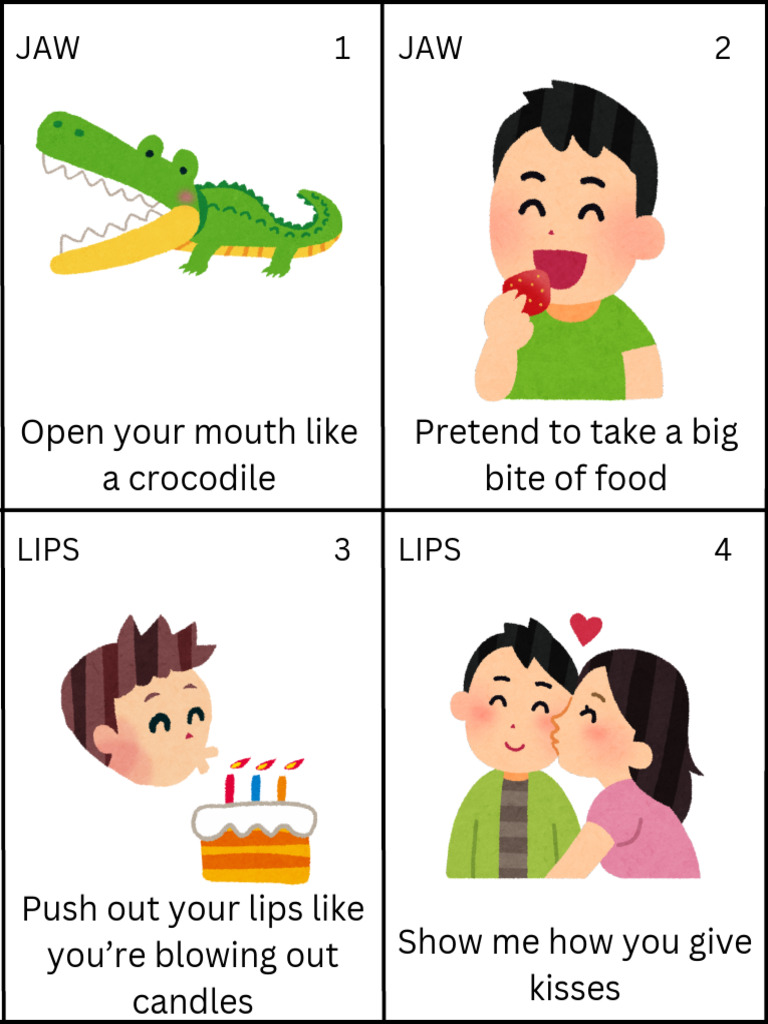 Oral Motor Assessment Activities | PDF