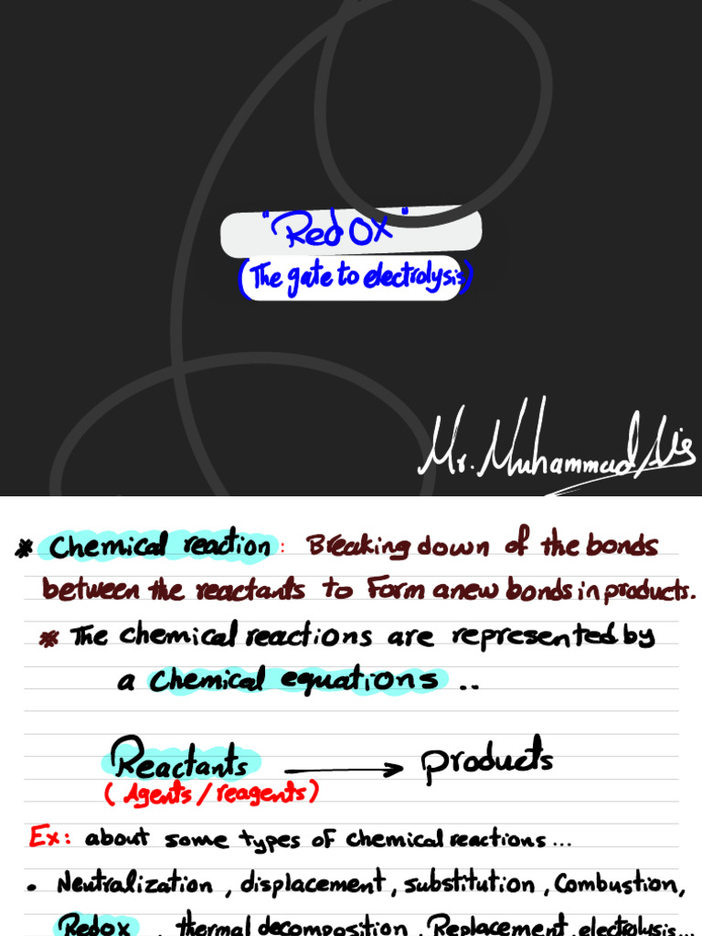 Redox and Electrolysis-1 | PDF