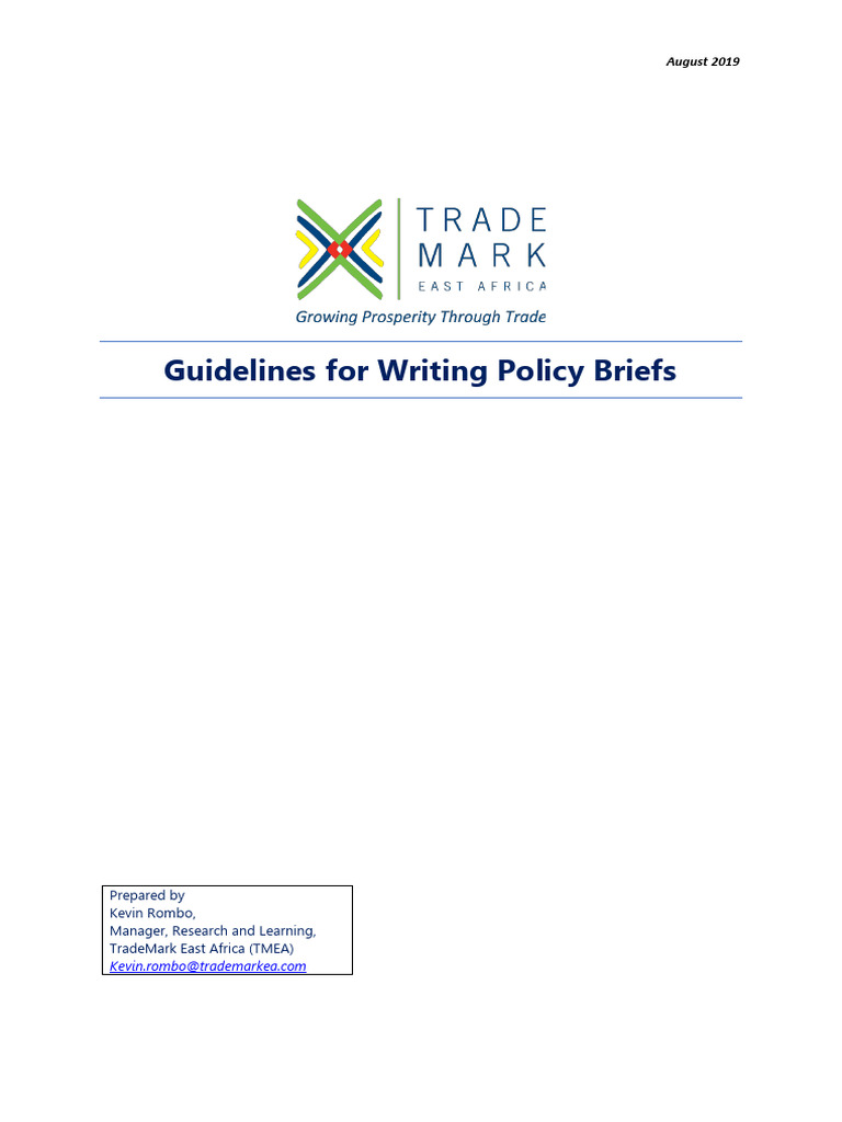 Policy Brief Writing Guidelines | PDF | Policy | Argument