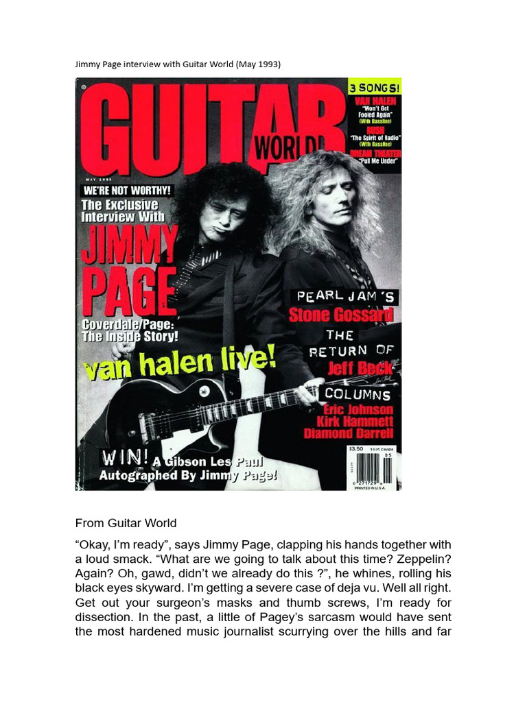 Jimmy Page Interview With Guitar World | PDF | Led Zeppelin