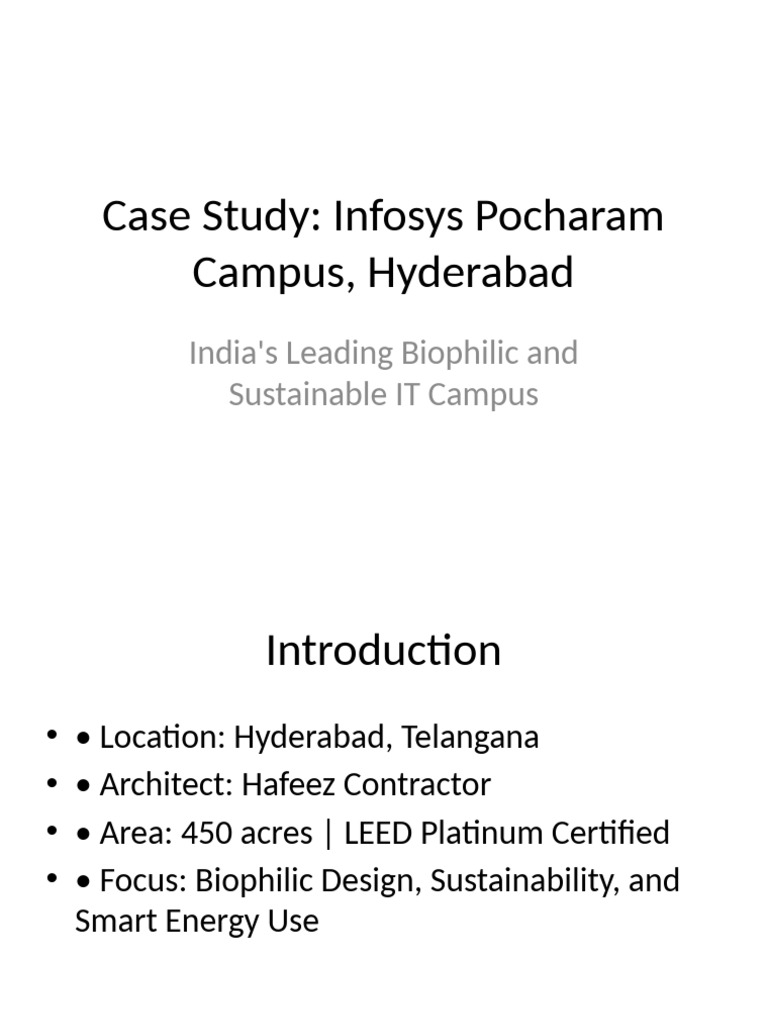 Infosys Pocharam Campus Overview | PDF