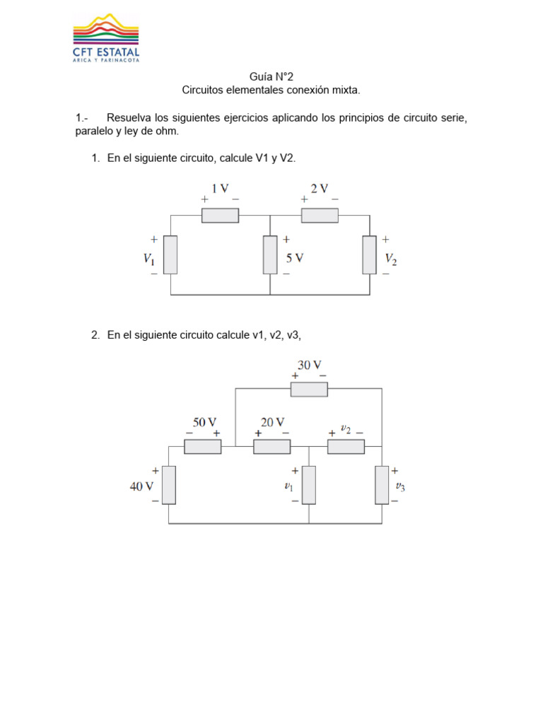 Guía N2 Circuitos Mixtos | PDF | Red eléctrica | Electricidad