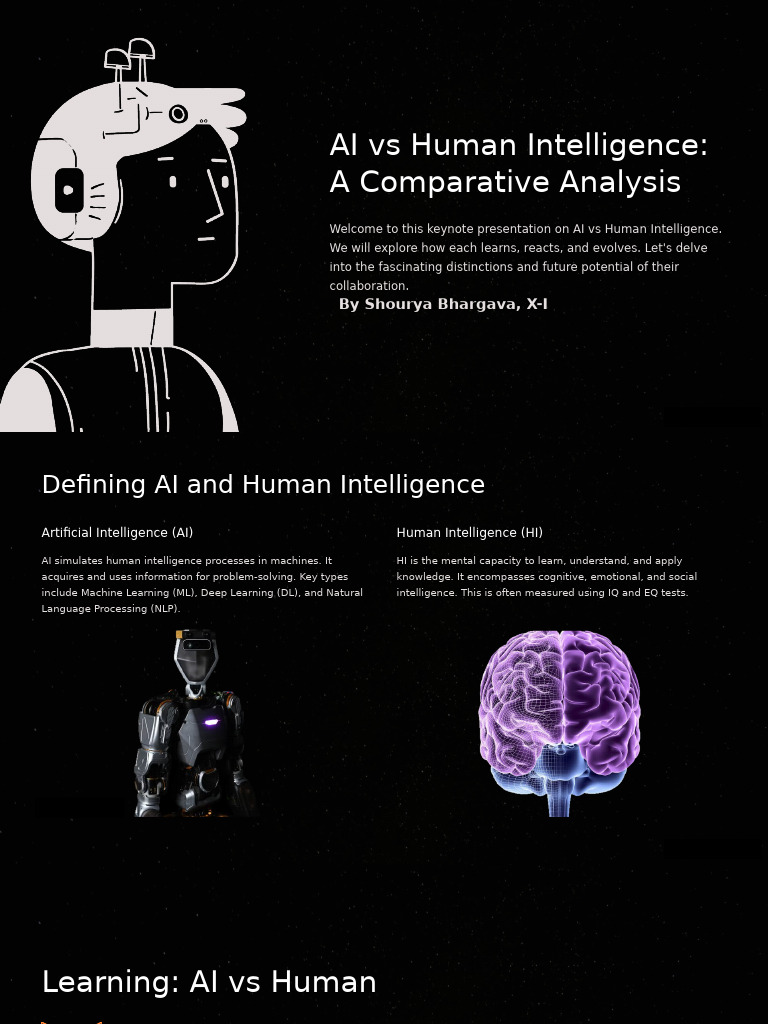 AI Vs Human Intelligence A Comparative Analysis | PDF | Intelligence ...