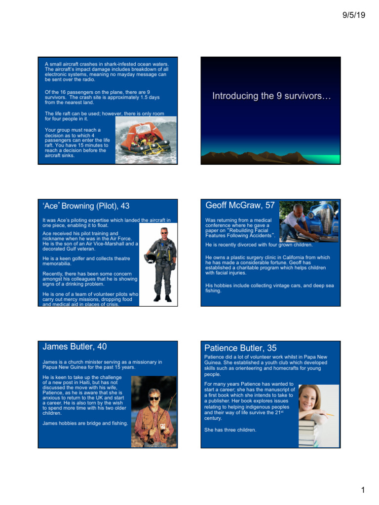 1-06 Team Building - Plane Crash - 2 Pages | PDF