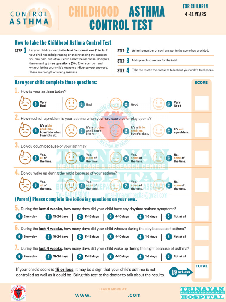 Childhood Asthma Control Test Guide | PDF | Asthma | Human Diseases And ...