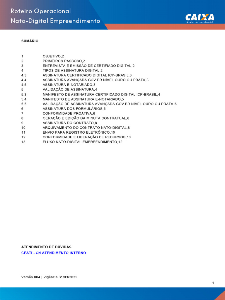 Roteiro Operacional Nato-Digtal Empreendimento v4 | PDF