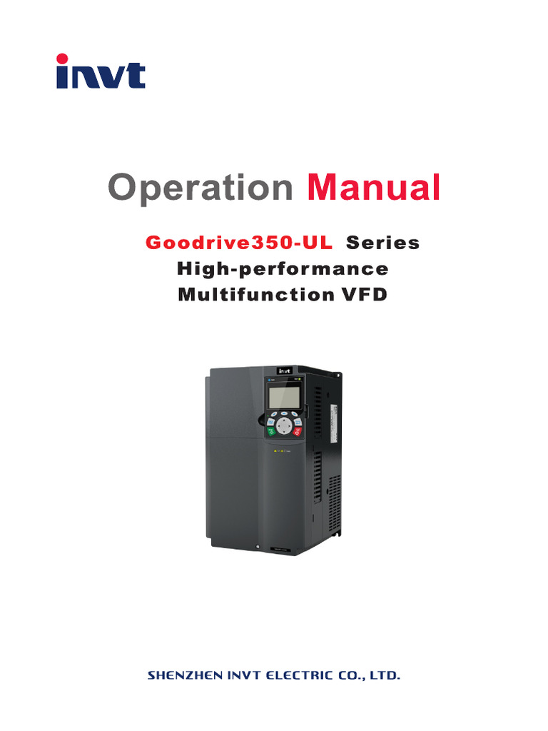 Manual de uso de variador INVT | PDF | Electrical Components ...