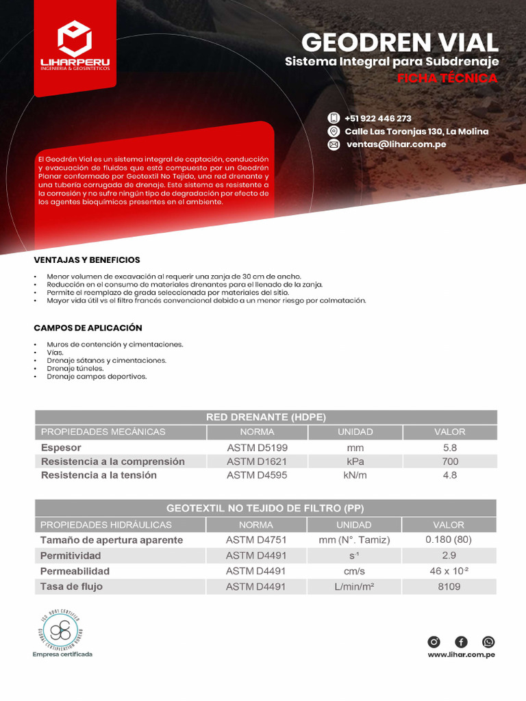 FT - GEODREN VIAL - PV - 2025 - Compressed | PDF
