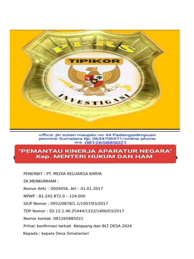Surat Desa Desa | PDF