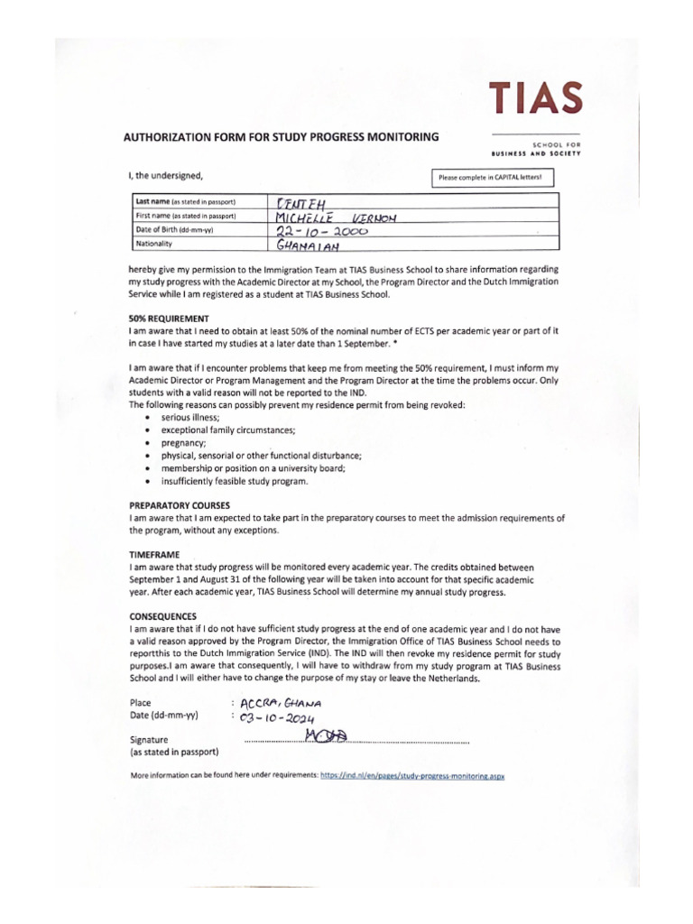 Authorization Form For Study Process Monitoring | PDF