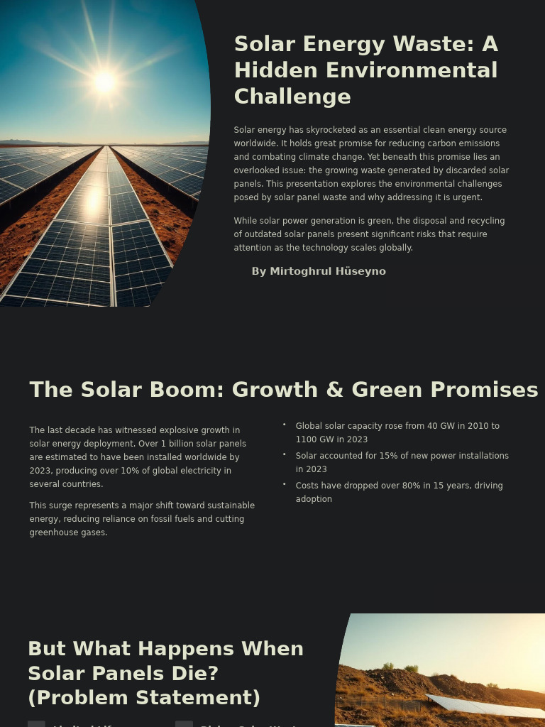 Solar Panel Waste: Environmental Impact | PDF | Recycling | Waste