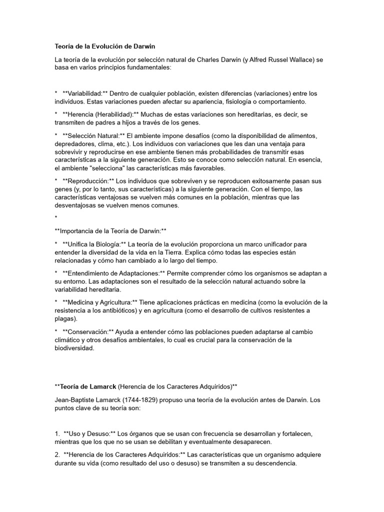 Biología | PDF | Evolución | Seleccion natural