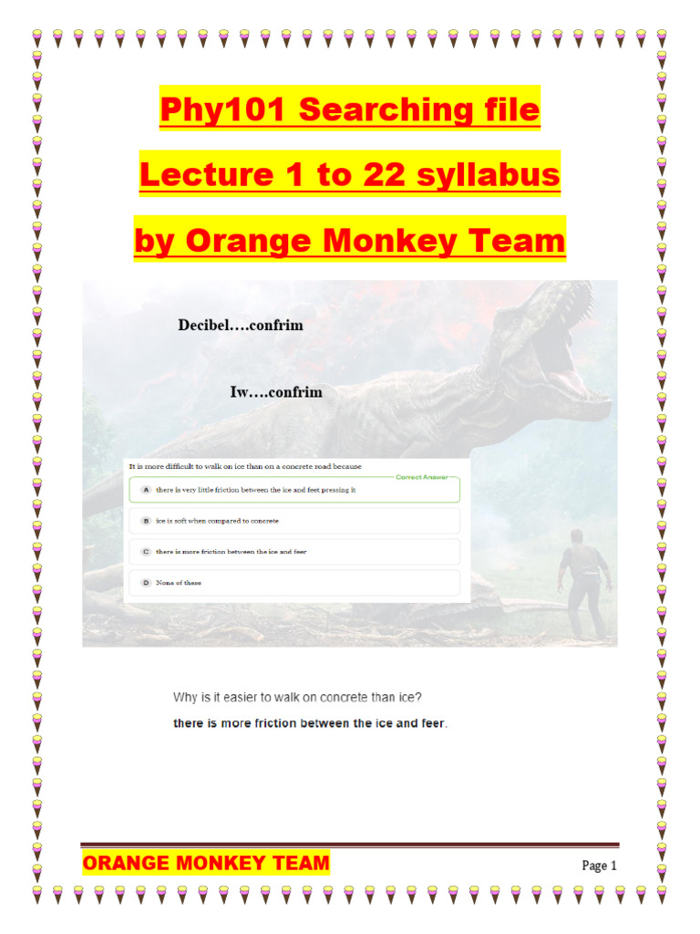 PHY101 Mid Term Lecture 1-22 | PDF | Force | Rotation Around A Fixed Axis