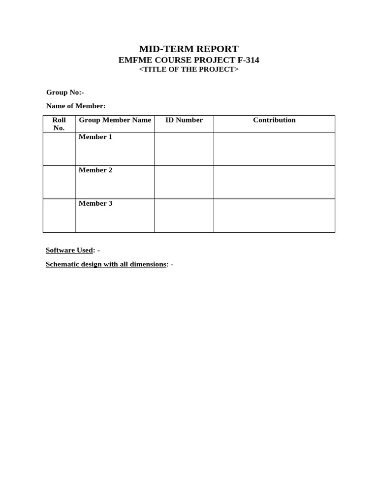 Mid Sem Report Format | PDF