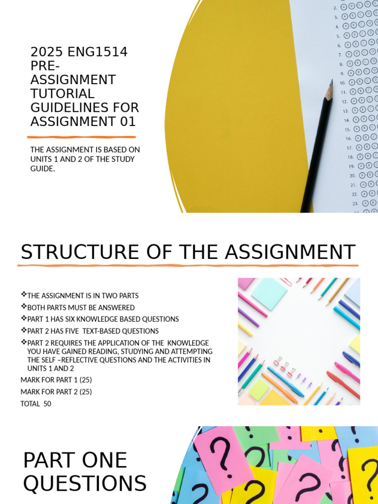 Eng1514 Pre-Assignment Guidelines | PDF | Question | Phrase