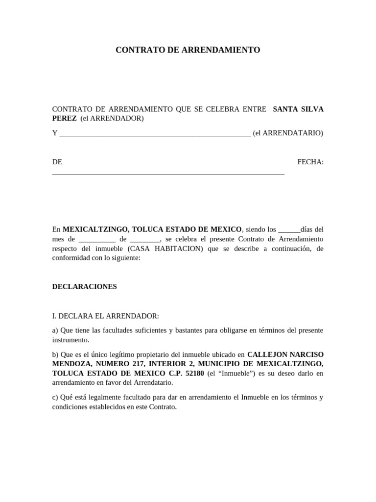 Contrato-De-Arrendamiento Jordan | PDF | Daños y perjuicios