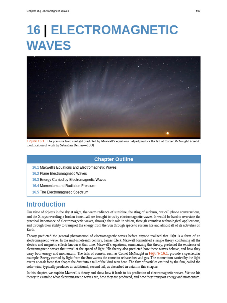 UP2 - Ch16. Electromagnetic Waves | PDF | Antenna (Radio) | Waves