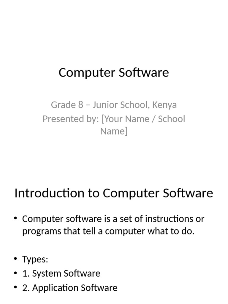 Understanding Computer Software for Grade 8 | PDF