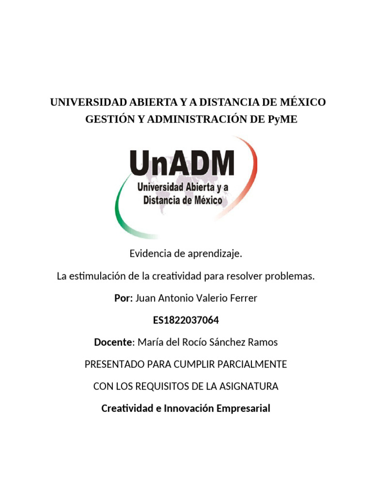 Gcie U1 Ea Javf | PDF | Business | Creatividad