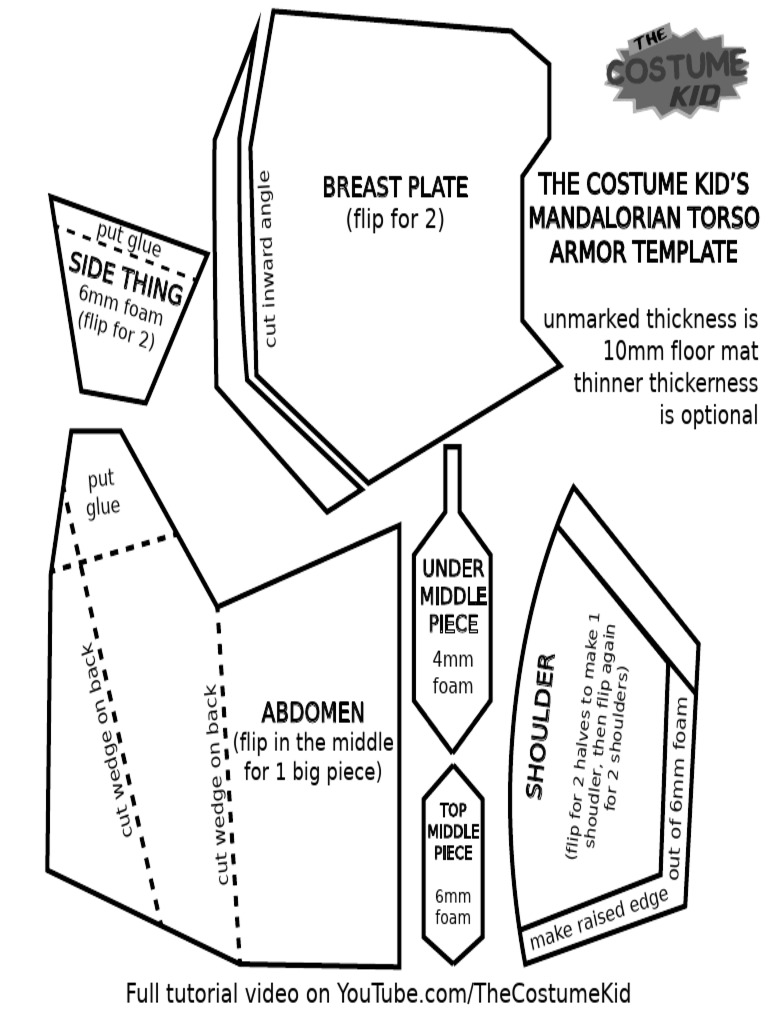 Mandalorian Torso Armor Template Guide | PDF